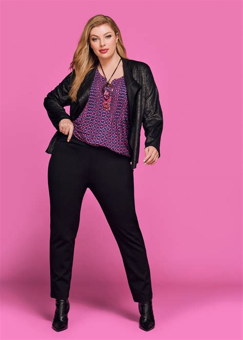 Shop Plus Size Ponte Everyday Pant In Black Taking Shape Au