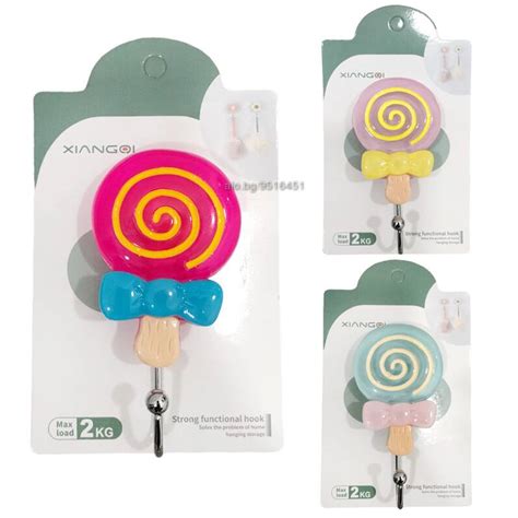 4784 Лепяща закачалка с една кука Близалка Аксесоари Добрич Кат номер 4784 Самозале