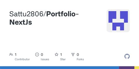 github sattu2806 portfolio nextjs