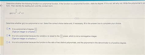 Solved Determine Whether The Following Function Is A Chegg