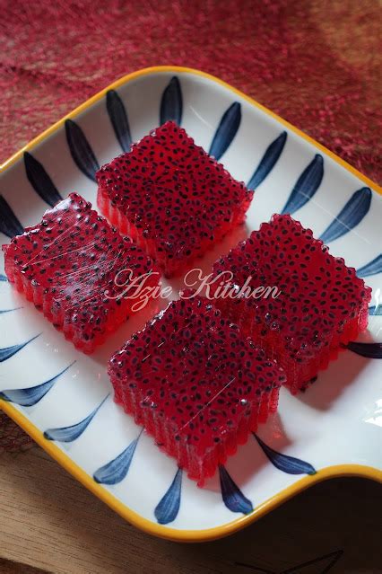 Agar Agar Sirap Rose Biji Selasih Azie Kitchen