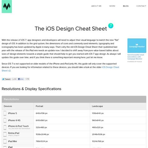 The IOS Design Cheat Sheet 7 In Addition To The Grid System The