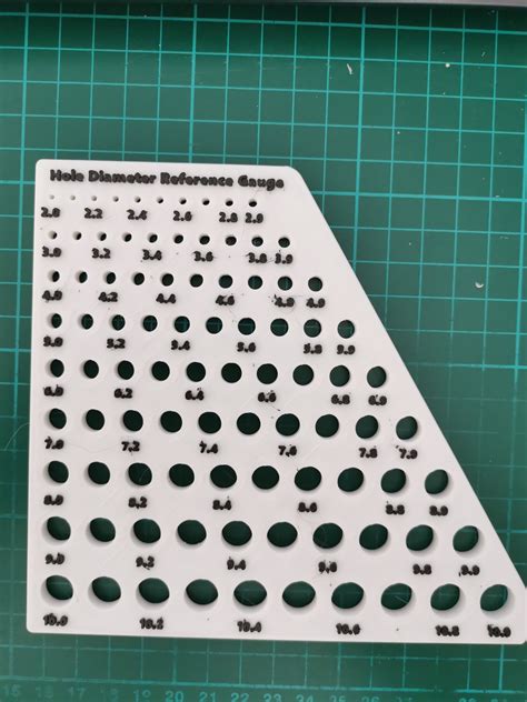 Free Stl File Hole Diameter Reference Gauge 🕳️ Gcode ・model To