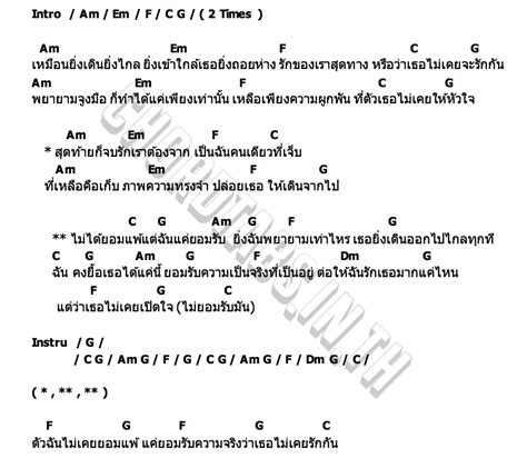 ไม่ยอมแพ้แค่ยอมรับคอร์ด คอร์ด ไม่ยอมแพ้แค่ยอมรับ กล้วย แสตมป์