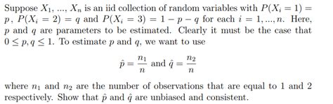 Solved Suppose X1xn Is An Iid Collection Of Random