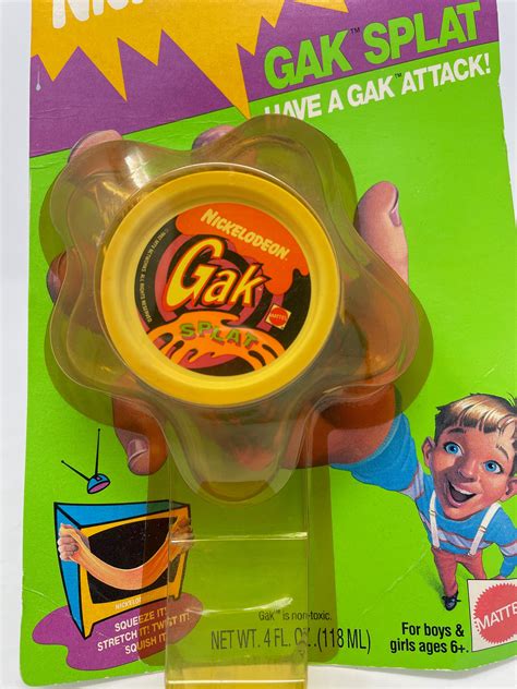 Vintage Nickelodeon Gak Splat Blue And Pink Factory Sealed 1992