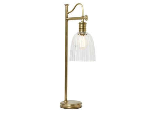 Lampa stołowa Douille jedno źródło światła antyczny mosiądz