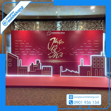 29 Mẫu Backdrop Sự Kiện Ngoài Trời Trong Nhà Đẹp Bảng Hiệu Minh Khang