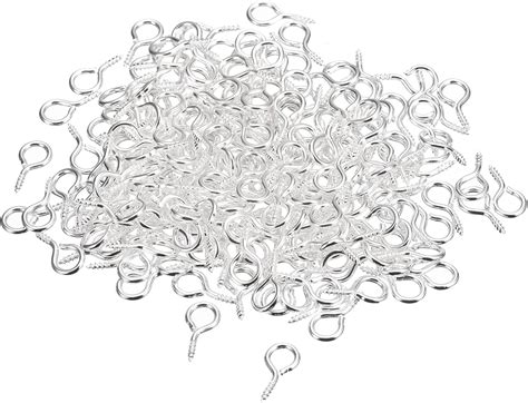 Uxcell 300pcs Small Screw Eye Pins Hooks Mini Eyelets