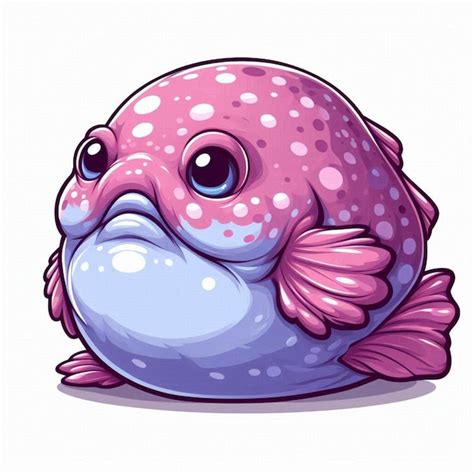 Illustration De Dessin Animé Vectoriel Du Poisson Blob Vecteur
