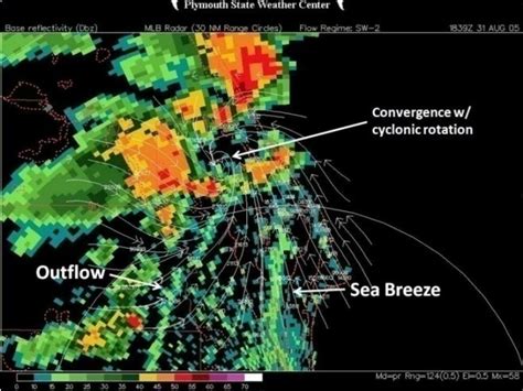 Example Of The Streamline Analysis Of Time Matched Peak Winds Overlaid