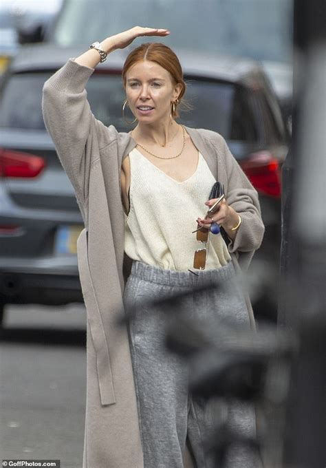 Stacey Dooley Looks Casual In Cardigan And Tracksuit Bottoms As She
