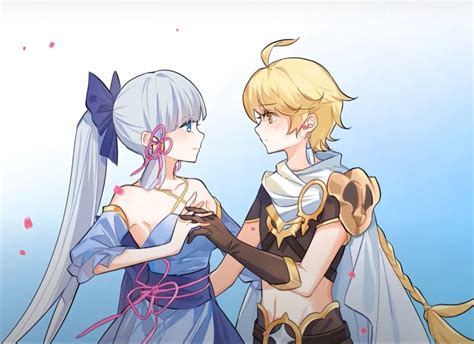 Aether X Ayaka Аниме Пара Дизайн персонажей
