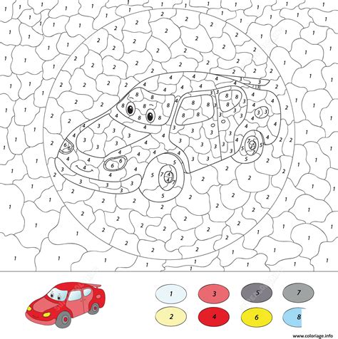Coloriage Cartoon Car Magique Dessin Magique à Imprimer