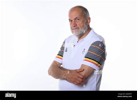 Eric Van Acker Poses For The Photographer At A Photoshoot For The Belgian Olympic Committee Boic