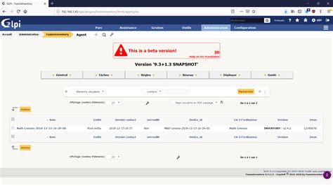 Fusioninventory Agent Status