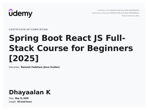Reactjs Springboot Spring Jwt Webdevelopment Udemy