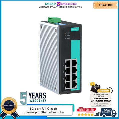 Promo Unmanaged Ethernet Switches 8 Port Full Gigabit Moxa Eds G308 Cicil 0 3x Jakarta Barat