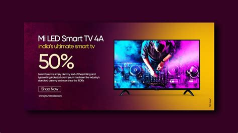 Mi Tv Banner Design Banner Design Product Banner Design In