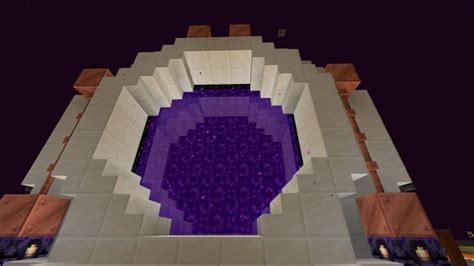 Nether Portal Mainly Made With Quarz Deep Slate Rminecraft