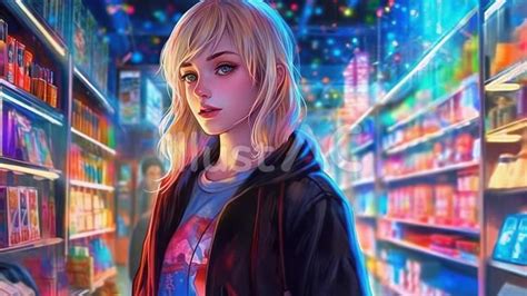 買い物をする女性イラスト No 24007078｜無料イラスト・フリー素材なら「イラストac」