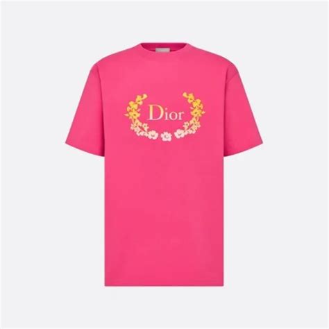 迪奥dior 宽松版型 T 恤 粉色棉质平纹针织面料 313j696a0554c489txxs 小迈步海淘品牌官网