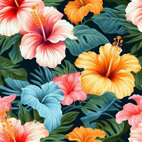 Hawaiian Seamless Stencil Stock Illustrations 69 Hawaiian Seamless