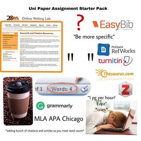 Uni Paper Assignment Starter Pack Starterpacks