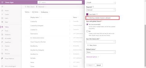 Choices In Dataverse