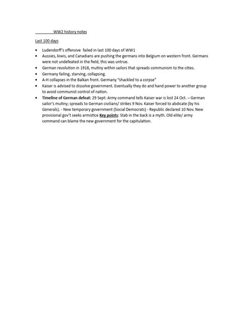 Ww2 History Notes Pdf