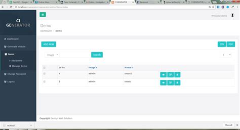 CodeIgniter CRUD Generator By Vishalpetkar5 CodeCanyon