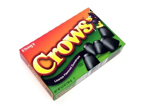 Crows Black Licorice Flavored Gumdrops 65oz Box Grandpa Joes Candy Shop
