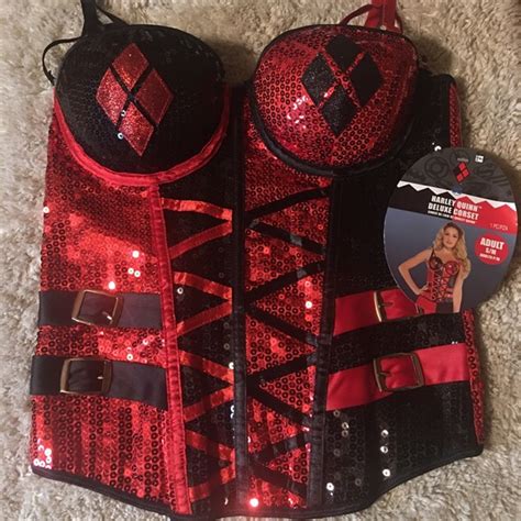 Dc Comics Other Dc Comics Harley Quinn Sequin Deluxe Corset Adult