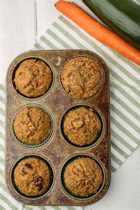 Healthy Carrot Cake Zucchini Muffins — Bless This Mess
