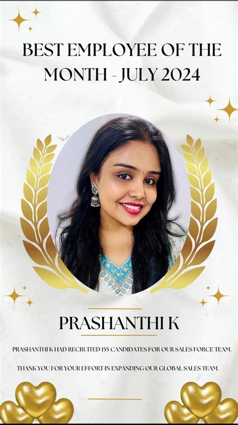 prashanthi k on linkedin eeb trdfin hr recruitment teamleader