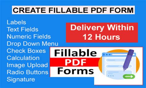 Create Fillable Pdf Form By Dataentrypdf Fiverr