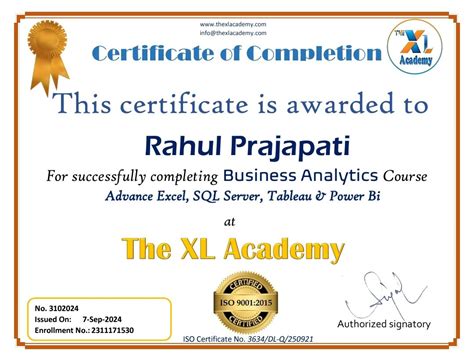 Rahul Prajapati On Linkedin An Additional Business Analytics Certificate 🙏 🎉💯