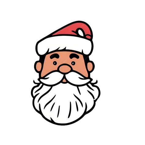 Tête De Dessin Animé Du Père Noël Vecteur Premium