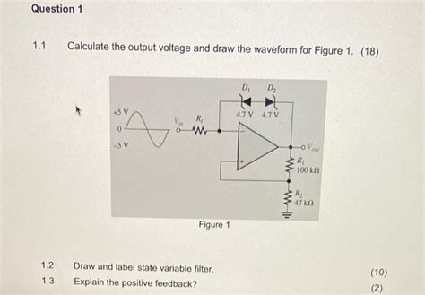 Solved 11 Calculate The Output Voltage And Draw The