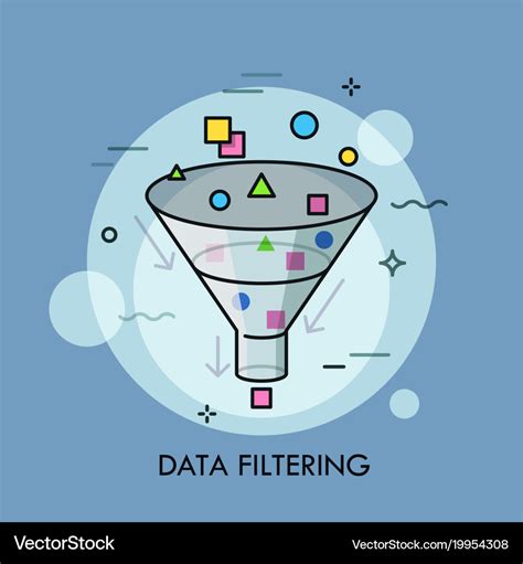 Filtering Data Black Icon Concept Royalty Free Vector