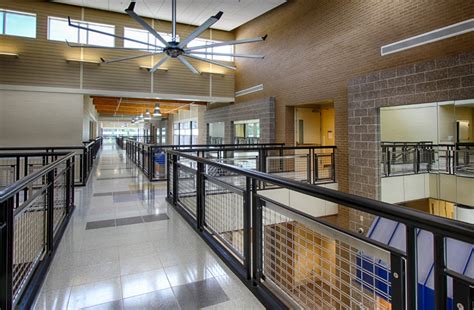 Red Bank Middle School Woven Metal Railing Panels Gage Architectural
