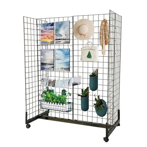Buy 5 X 2 Gondola Grid Wall Tower Heavy Movable Floorstanding Grid