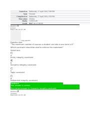 CS 2203 GRADED QUIZ UNIT 3 Docx Started On State Completed On Time
