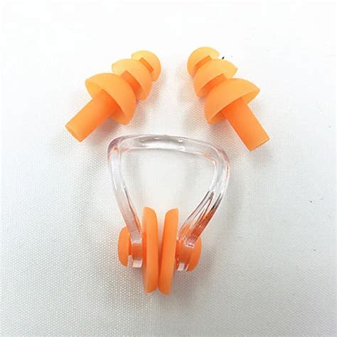 1 Set Waterproof Soft Silicone Swimming Set Nose Clip Ear Plug Earplug