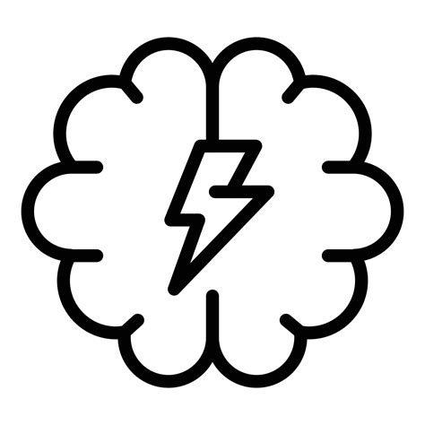 Creative Brain Icon Outline Style Vector Art At Vecteezy