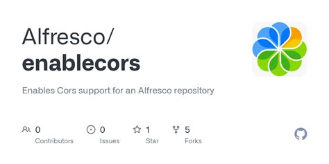 GitHub Alfresco Enablecors Enables Cors Support For An Alfresco Repository