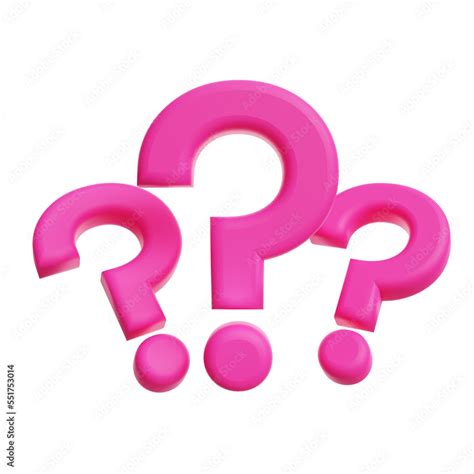 Triple Question Mark 3d Illustration Stock Illustration Adobe Stock