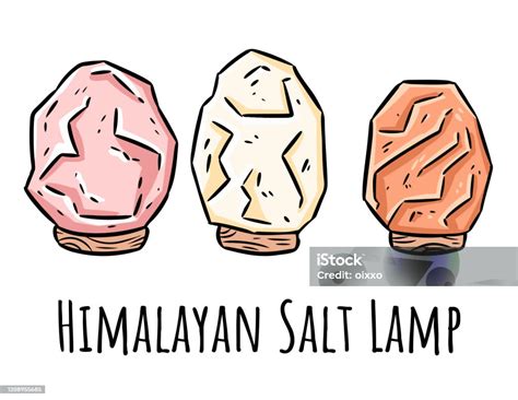 Himalayan Salt Lamps Doodles Modern Indigenous Image With Salt Crystals