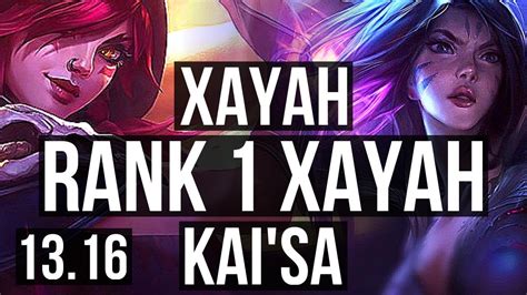 XAYAH Alistar Vs KAI SA Nautilus ADC Rank 1 Xayah 7 0 6 Rank
