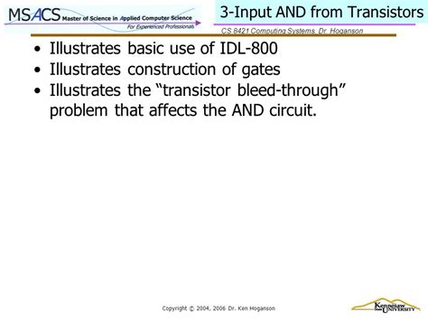 Cs 8421 Computing Systems Dr Hoganson Copyright © 2004 2006 Dr Ken